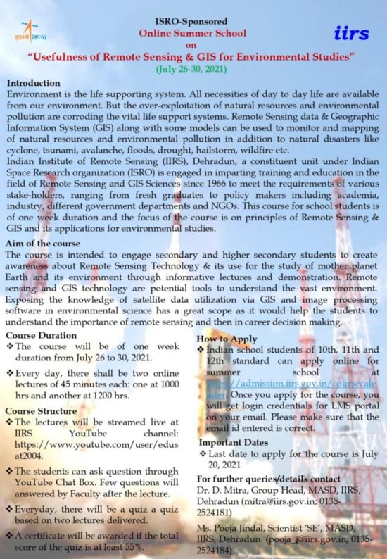 ISRO : FREE ONLINE CERTIFICATE COURSE 2021 - English With PK99