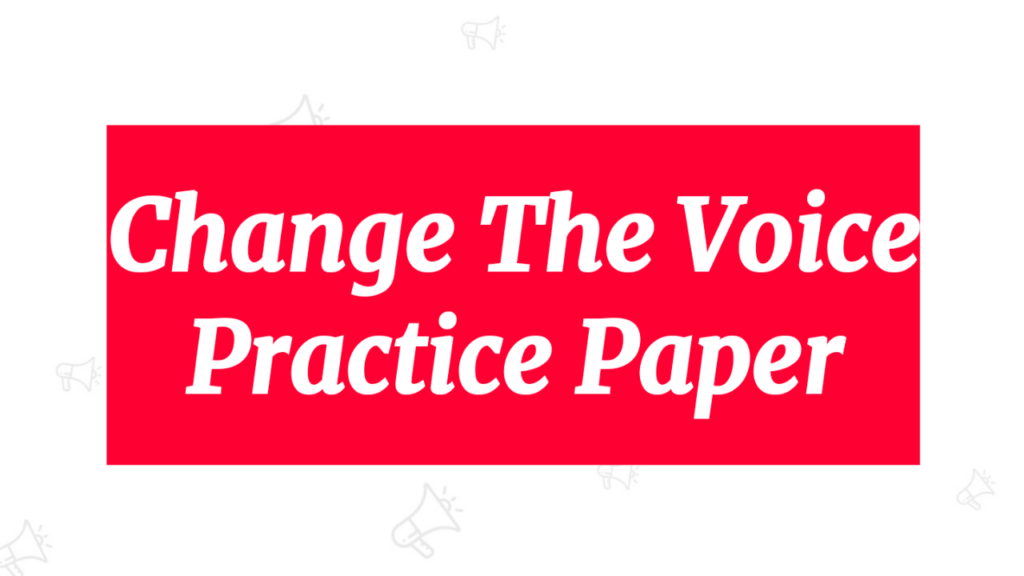 change the voice practice paper - English With PK99